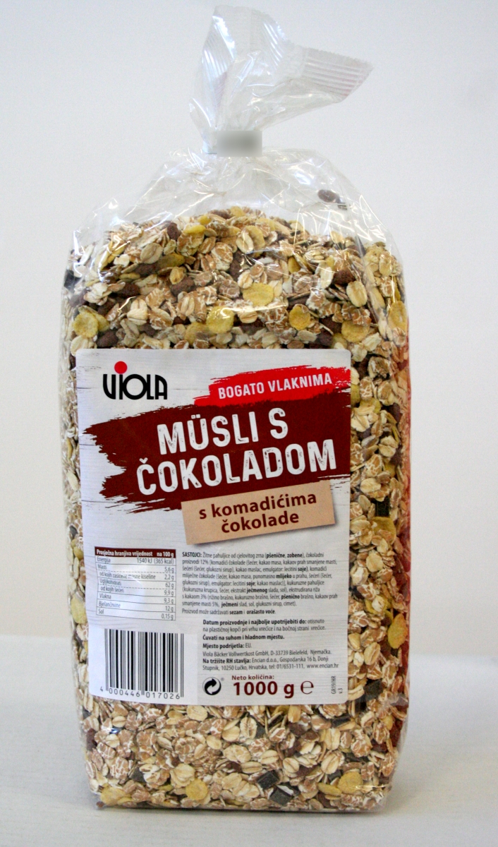 Traditional musli with choco bits 1kg - Naturel